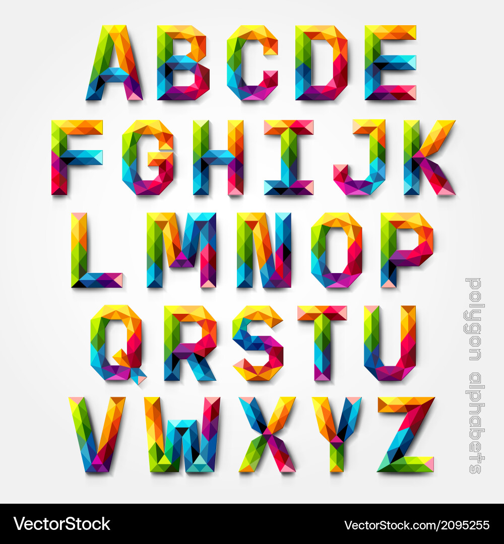 Polygon Alphabet Vector Images (over 150,000)