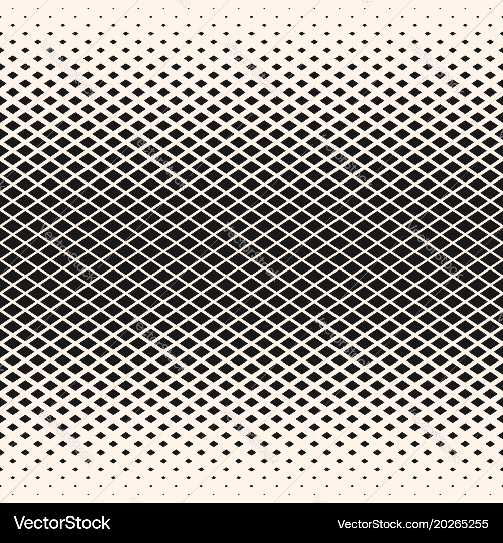 Halftone seamless pattern with diamond shapes Vector Image