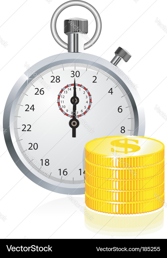 Time is money concept Royalty Free Vector Image