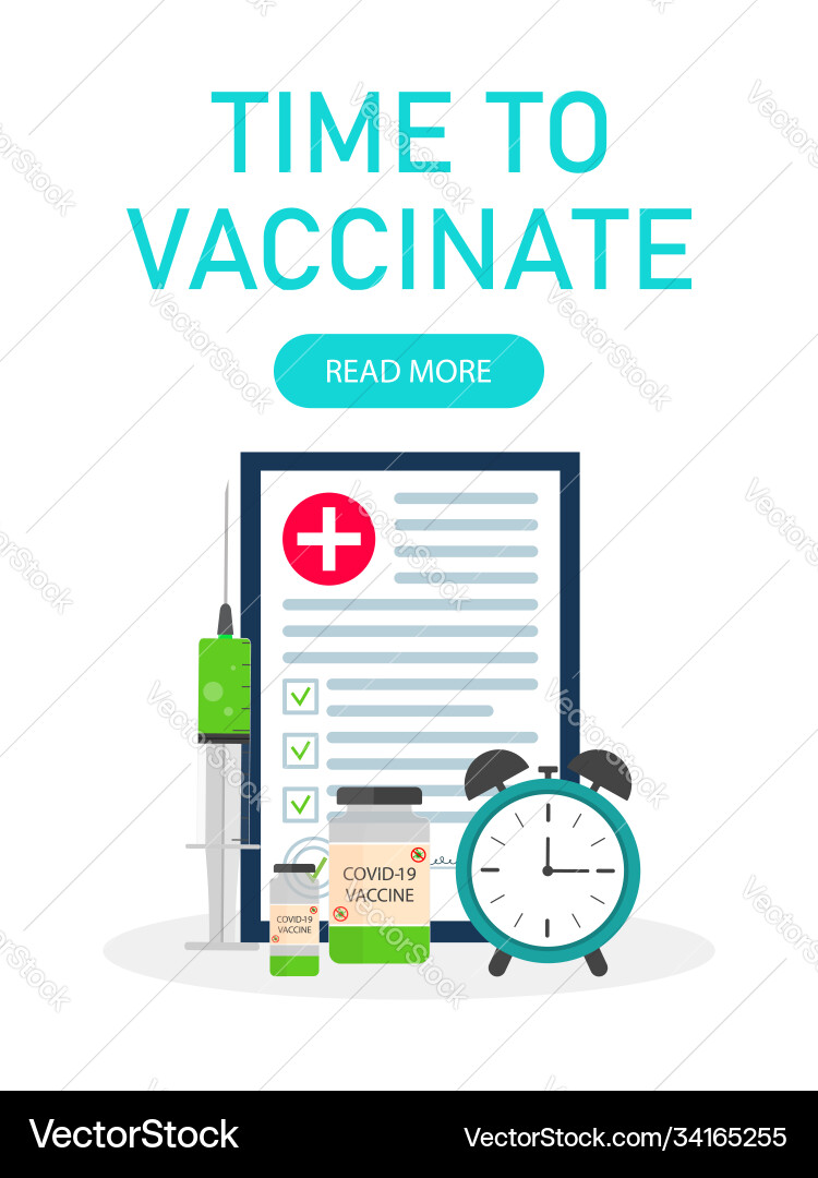 Vaccine from flu syringe for child Royalty Free Vector Image