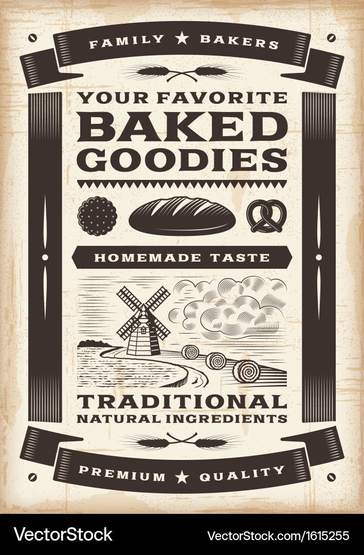 Vintage Bakery Poster
