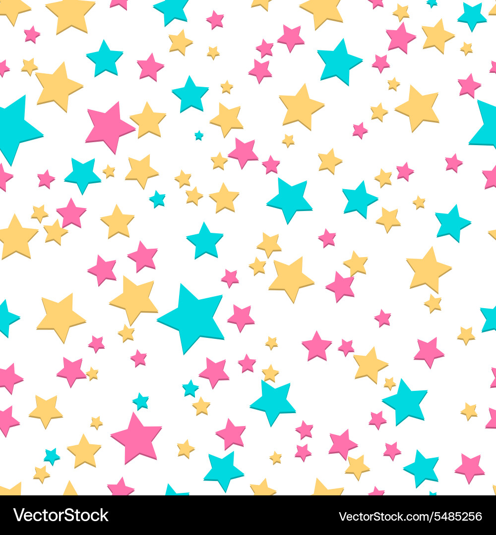 Bright stars seamless texture Royalty Free Vector Image