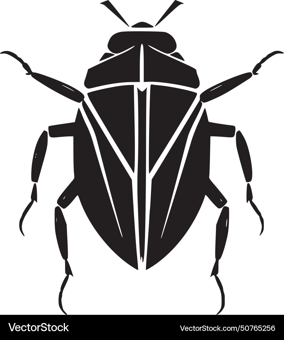 Cockroach - black and white isolated icon Vector Image