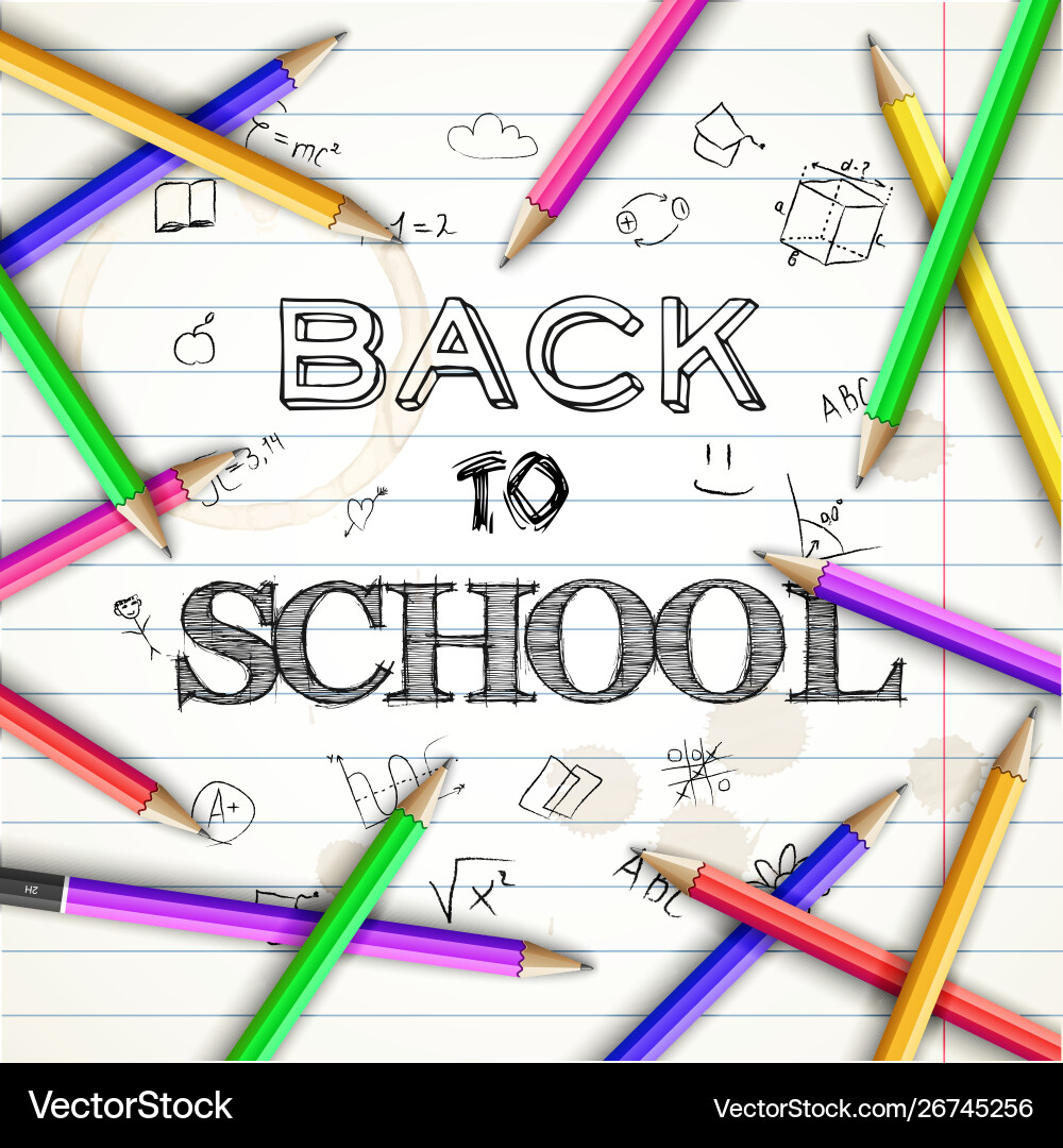 Education school background Royalty Free Vector Image