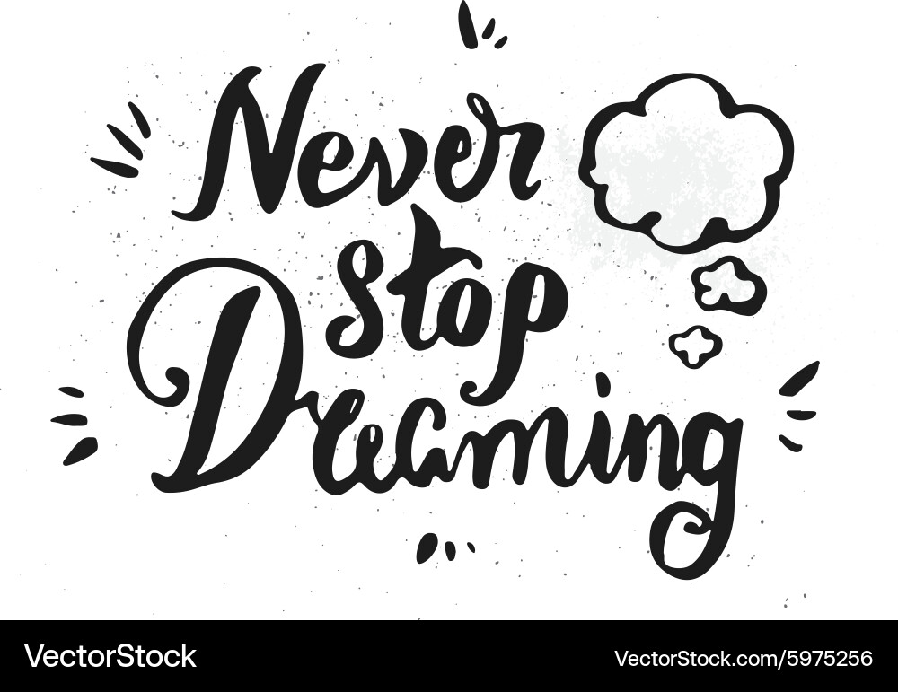 Hand drawn lettering poster Royalty Free Vector Image