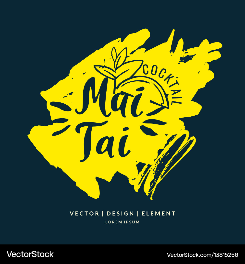 Modern hand drawn lettering label for alcohol Vector Image