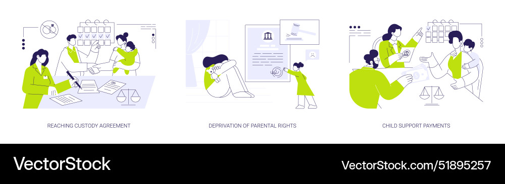 Child custody abstract concept Royalty Free Vector Image