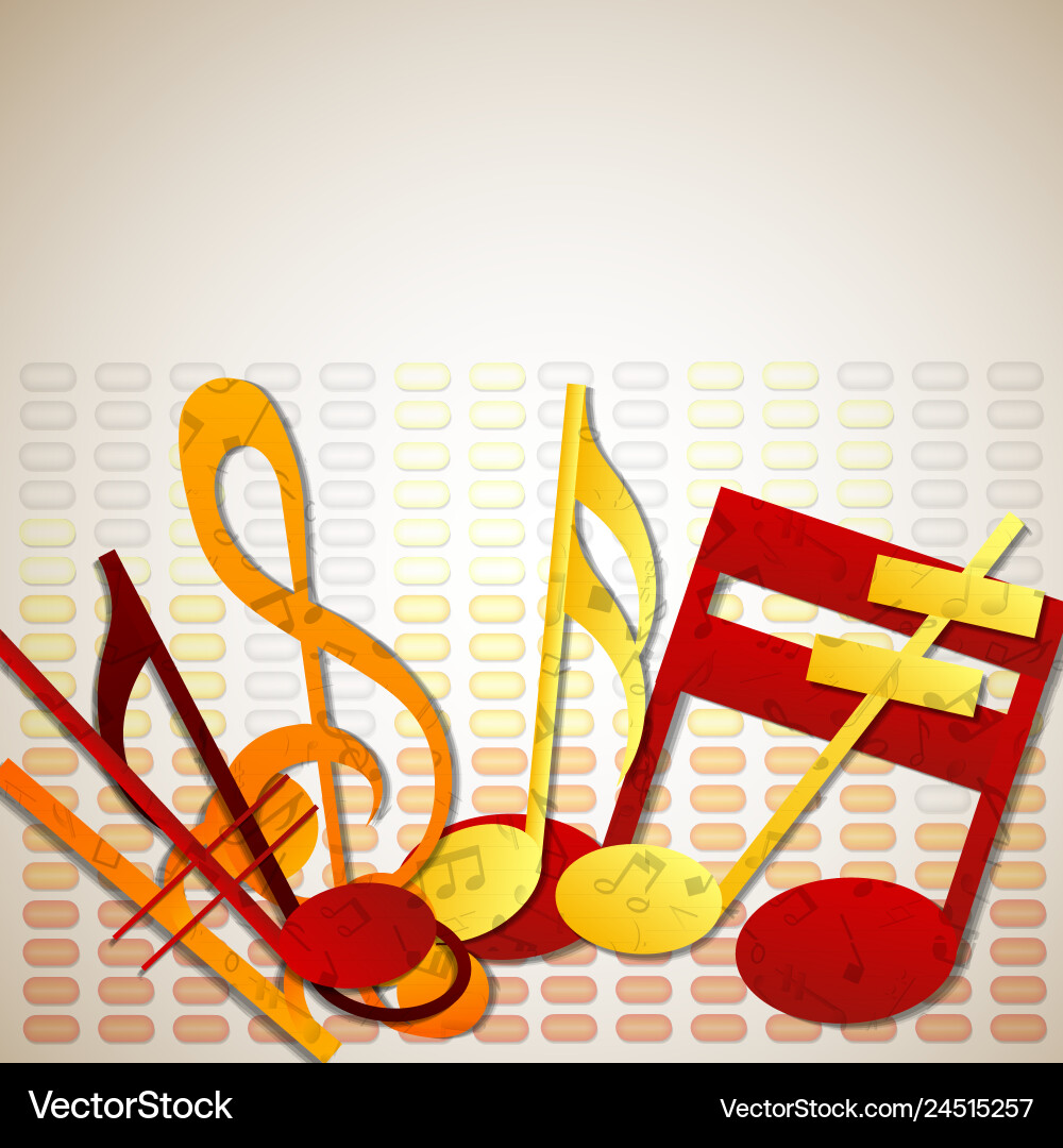 Colorful music notes template Royalty Free Vector Image