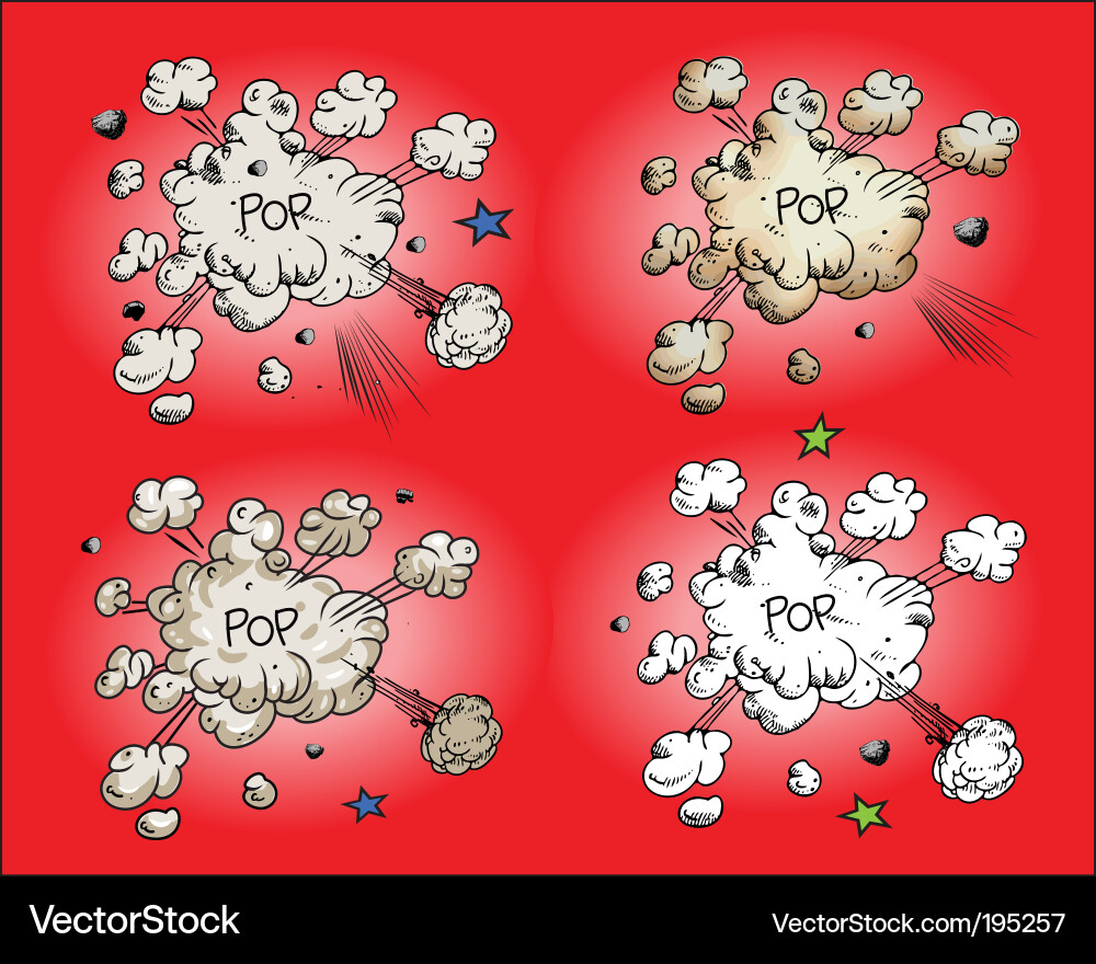 Comic book explosions Royalty Free Vector Image