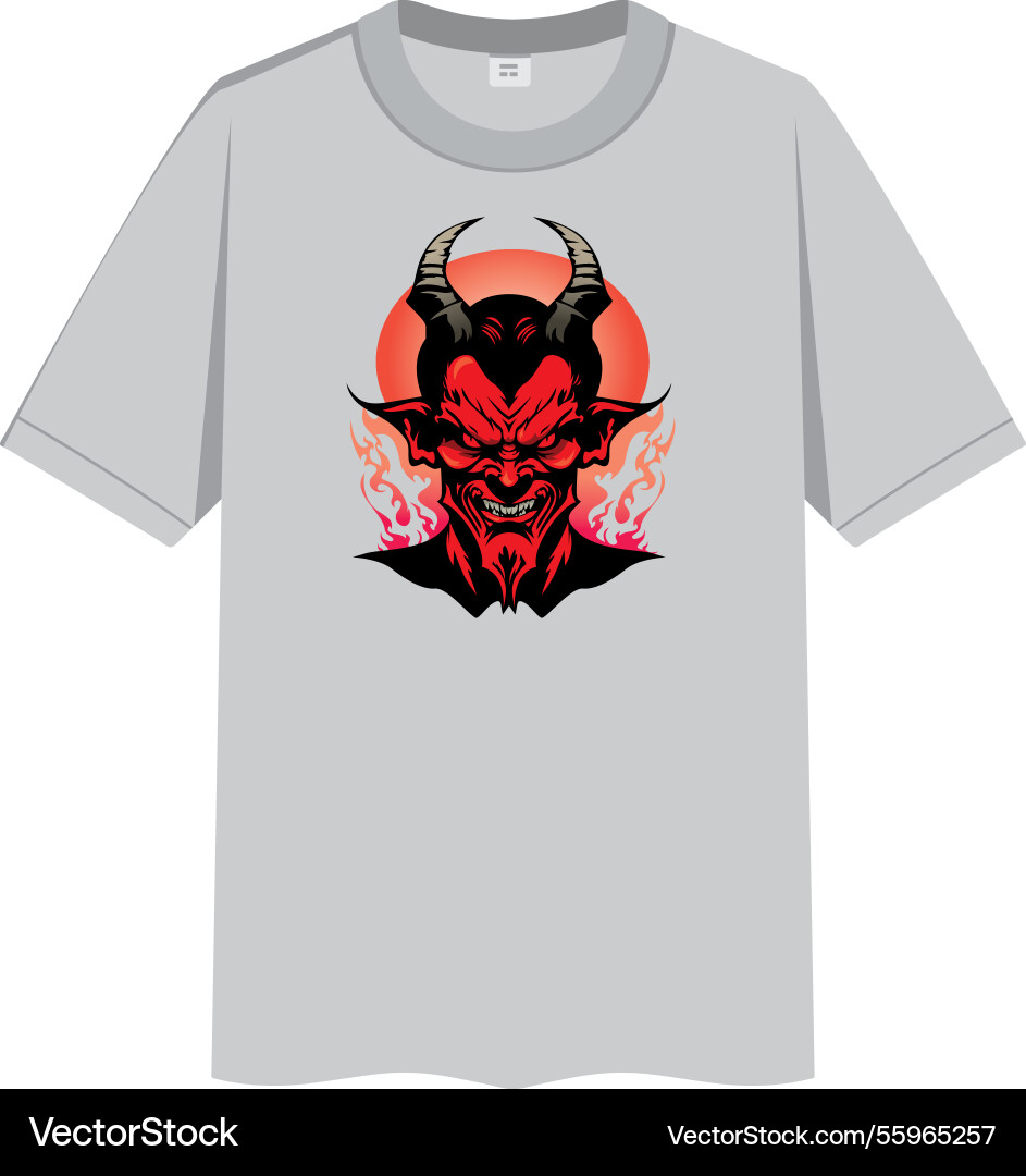 Devil print Royalty Free Vector Image - VectorStock