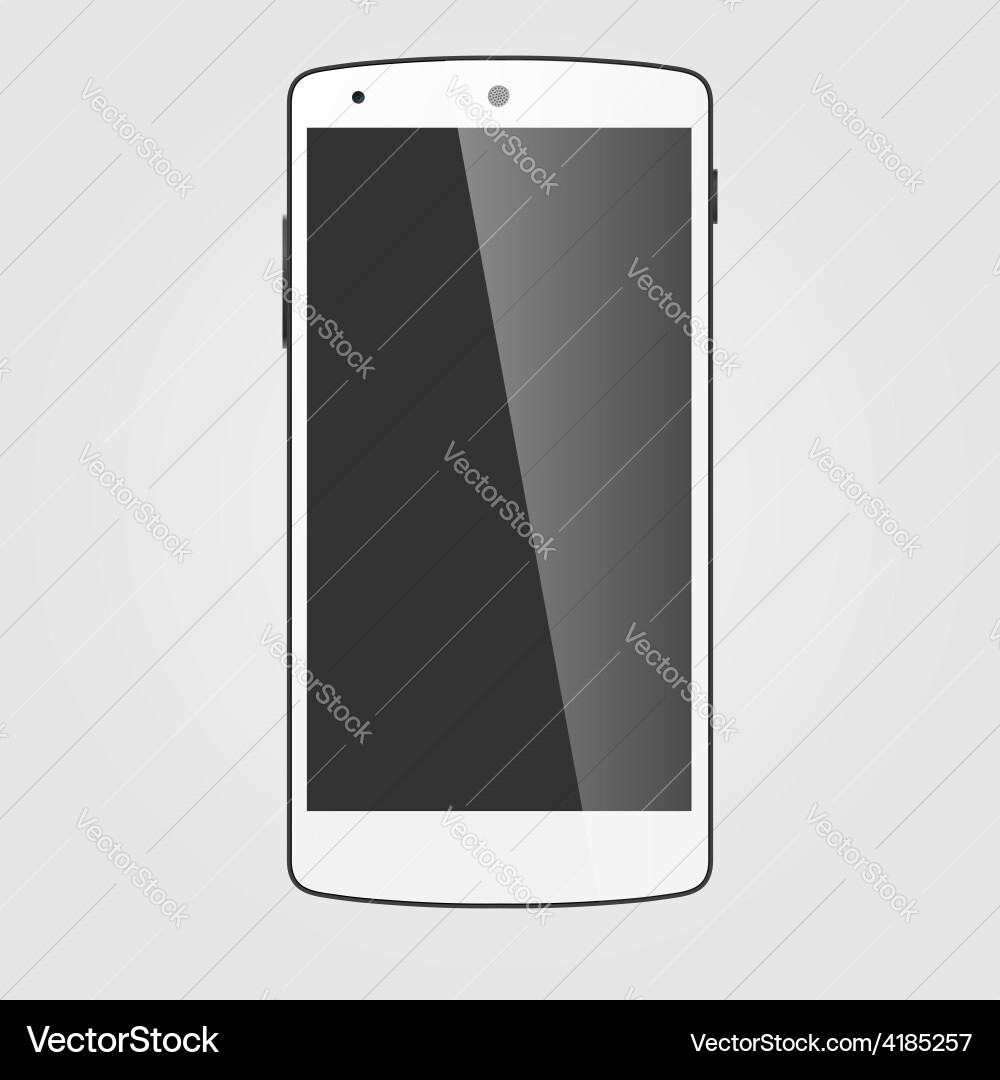 Modern white touchscreen cellphone tablet Vector Image