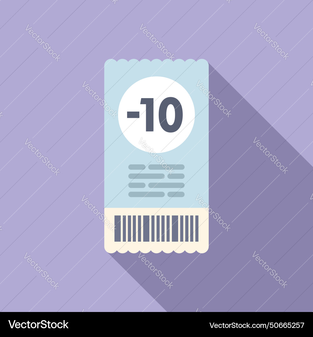 Sale event coupon icon flat cost reduction Vector Image