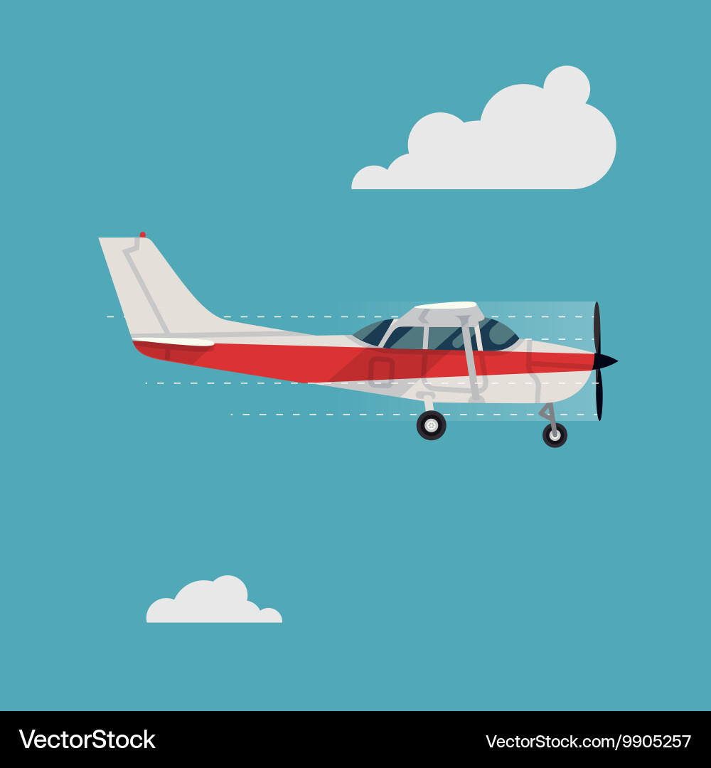 Small plane Royalty Free Vector Image - VectorStock