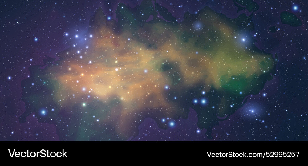 Space background with realistic nebula Royalty Free Vector