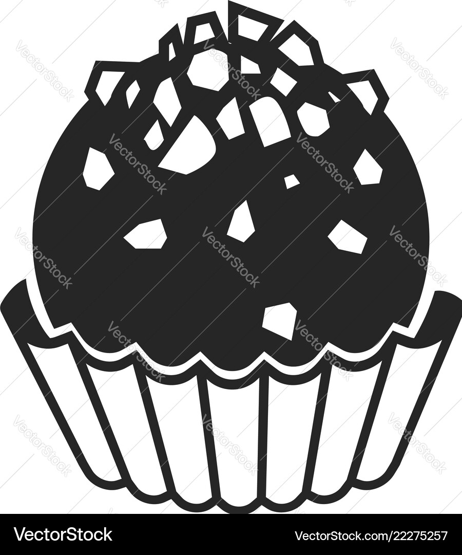 Truffle Icon - Dark Chocolate Royalty Free Vector Image