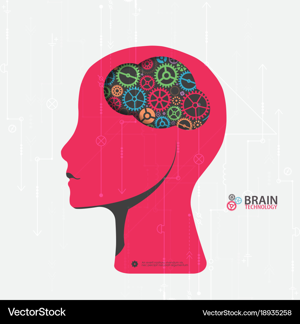 Creative brain concept background artificial Vector Image