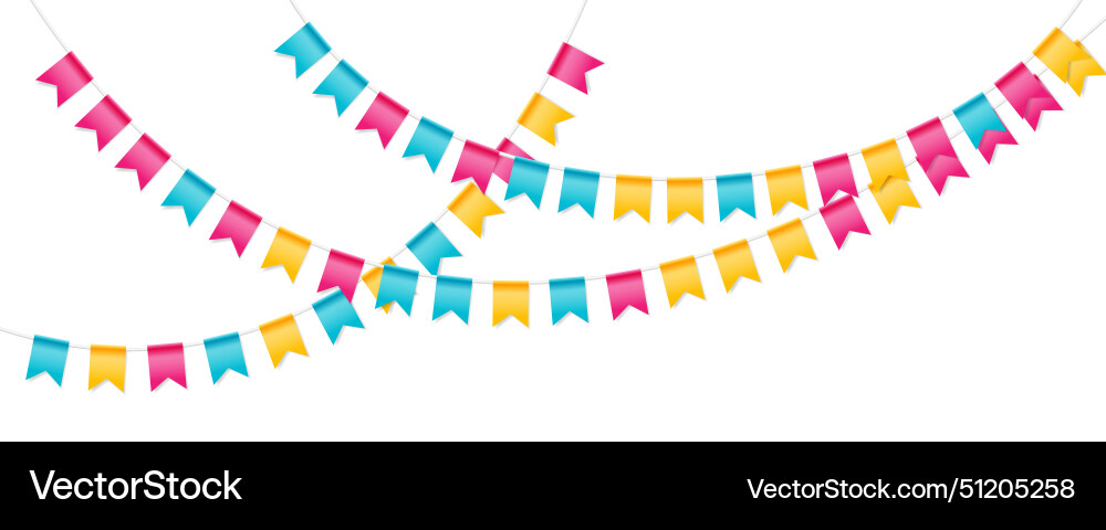 Feast flags for birthday carnival anniversary Vector Image