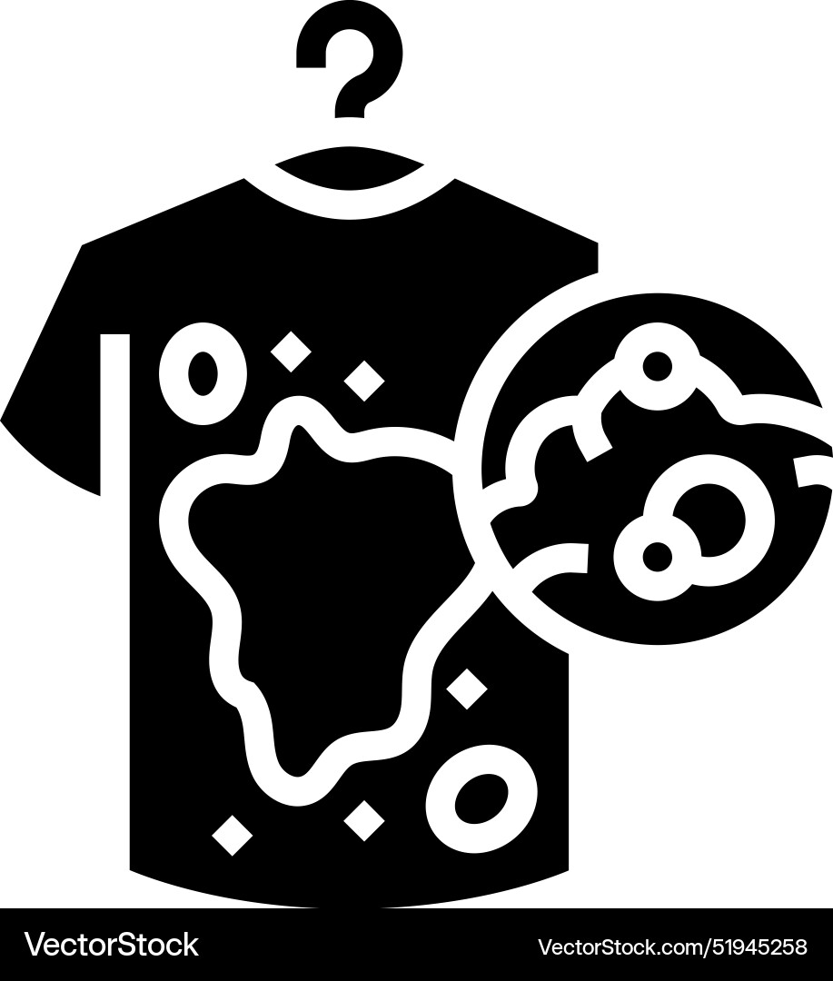 Stain removal dry cleaning glyph icon Royalty Free Vector