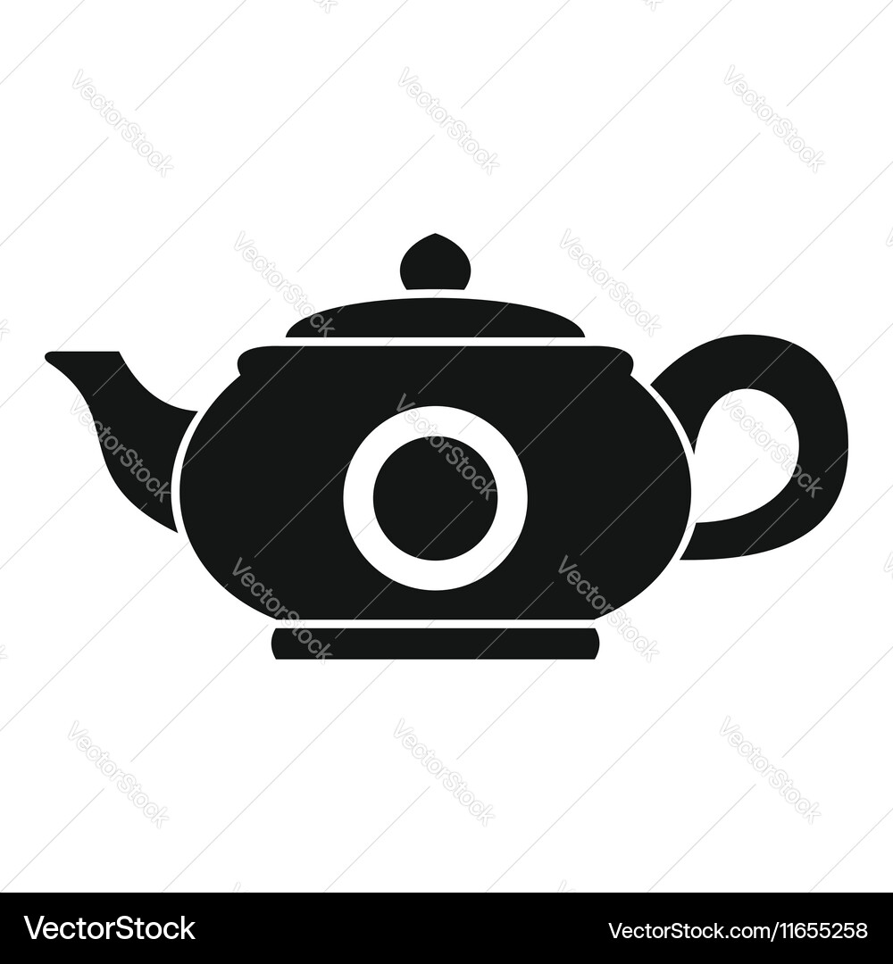 Teapot icon simple style Royalty Free Vector Image