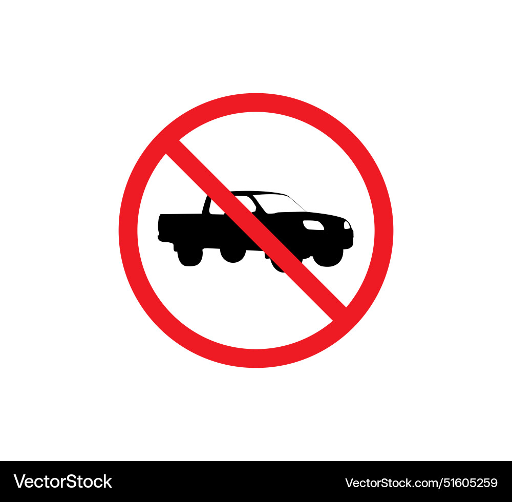 Circle prohibited sign for no car parking Vector Image