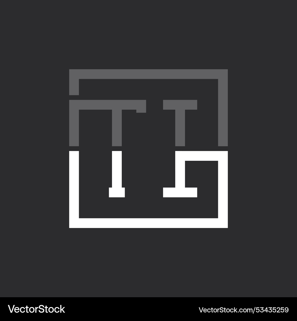 Creative modern minimalist ti letter logo design Vector Image