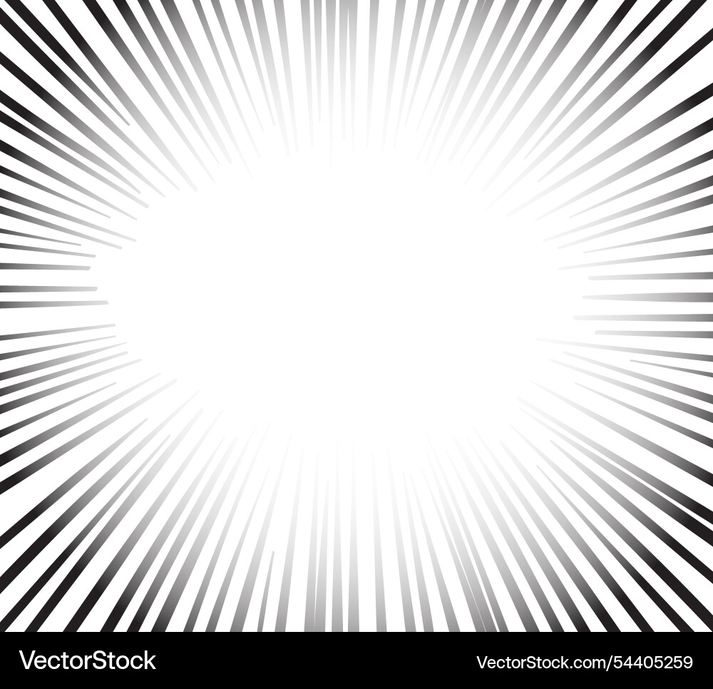 Explosive radial lines emanating from a bright Vector Image