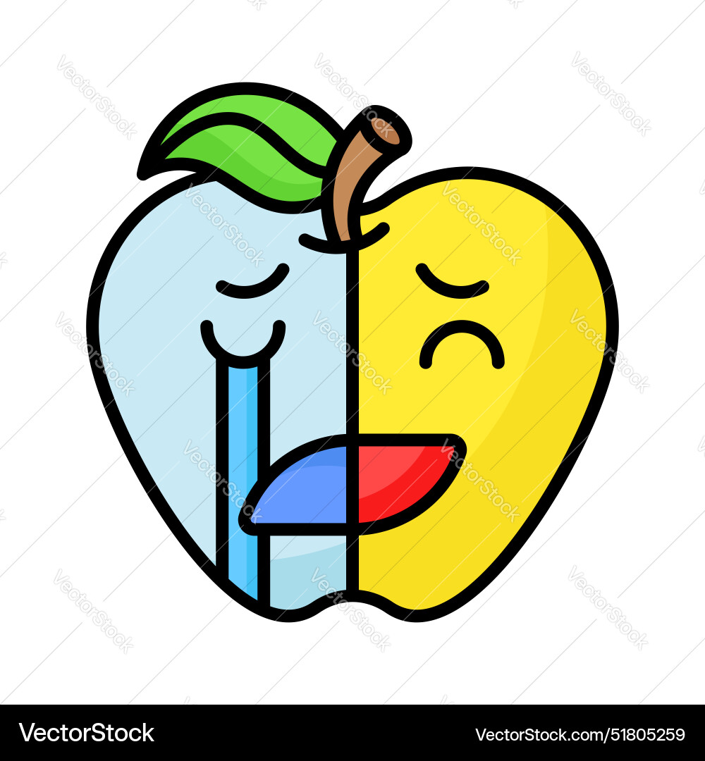 Happy sad Royalty Free Vector Image - VectorStock