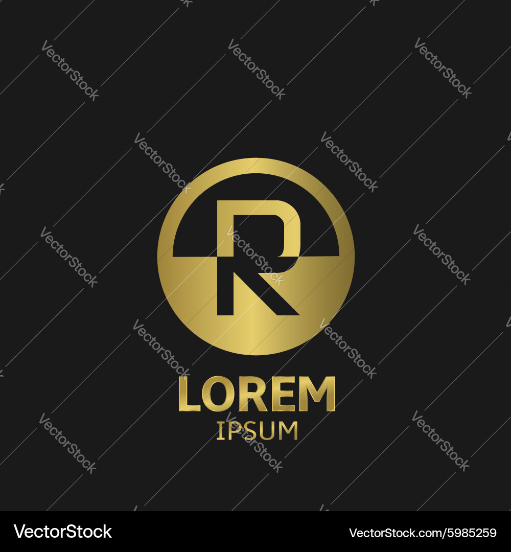 Letter r Royalty Free Vector Image - VectorStock