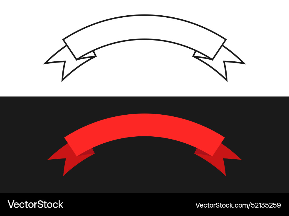 Set of flat ribbons banners Royalty Free Vector Image