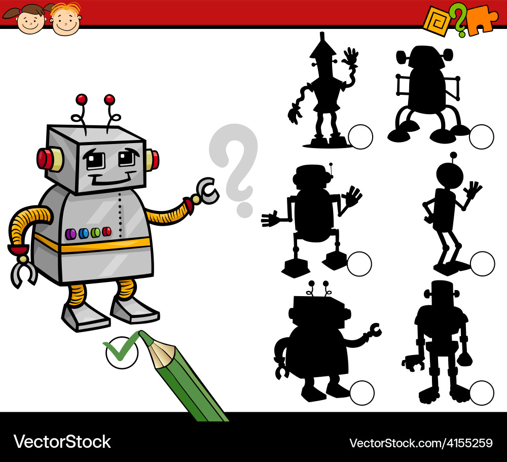 Shadow game cartoon Royalty Free Vector Image - VectorStock