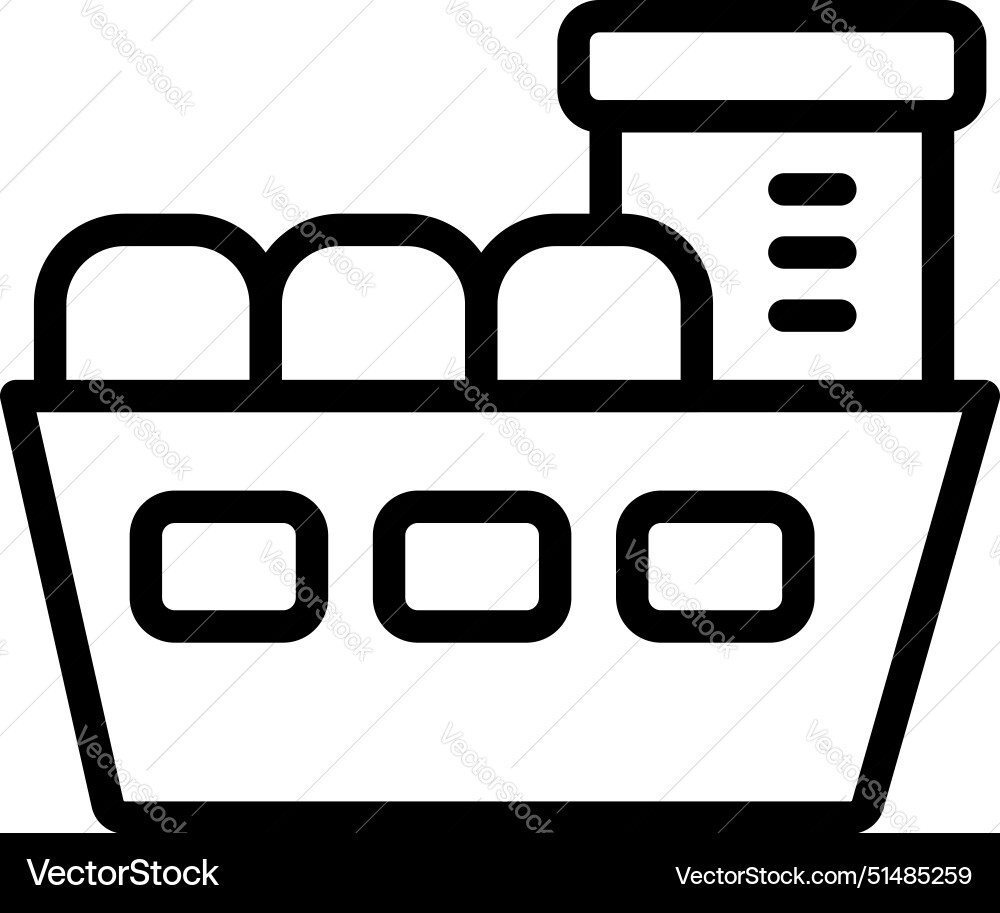 Simple line art of a cargo Royalty Free Vector Image