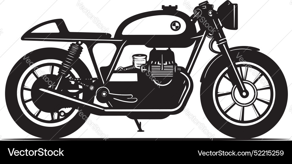 Timeless style black cafe racer emblematic Vector Image