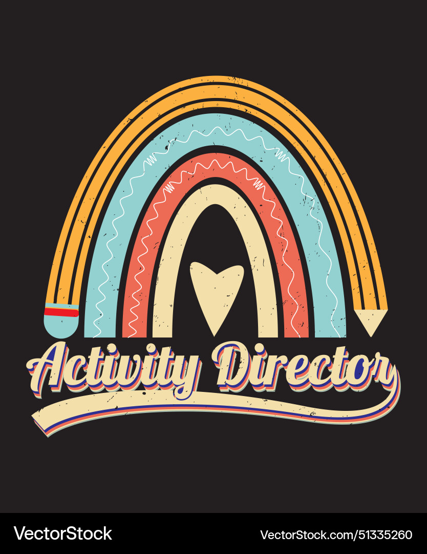 Activity director vintage design Royalty Free Vector Image