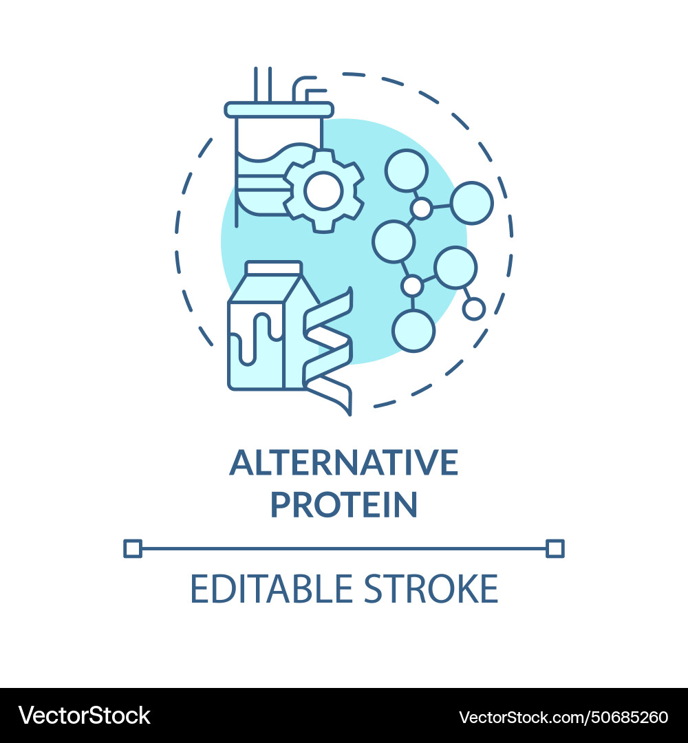 Alternative protein soft blue concept icon Vector Image