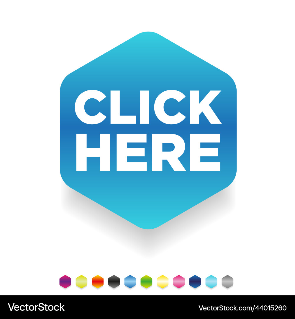 Click here button for web Royalty Free Vector Image