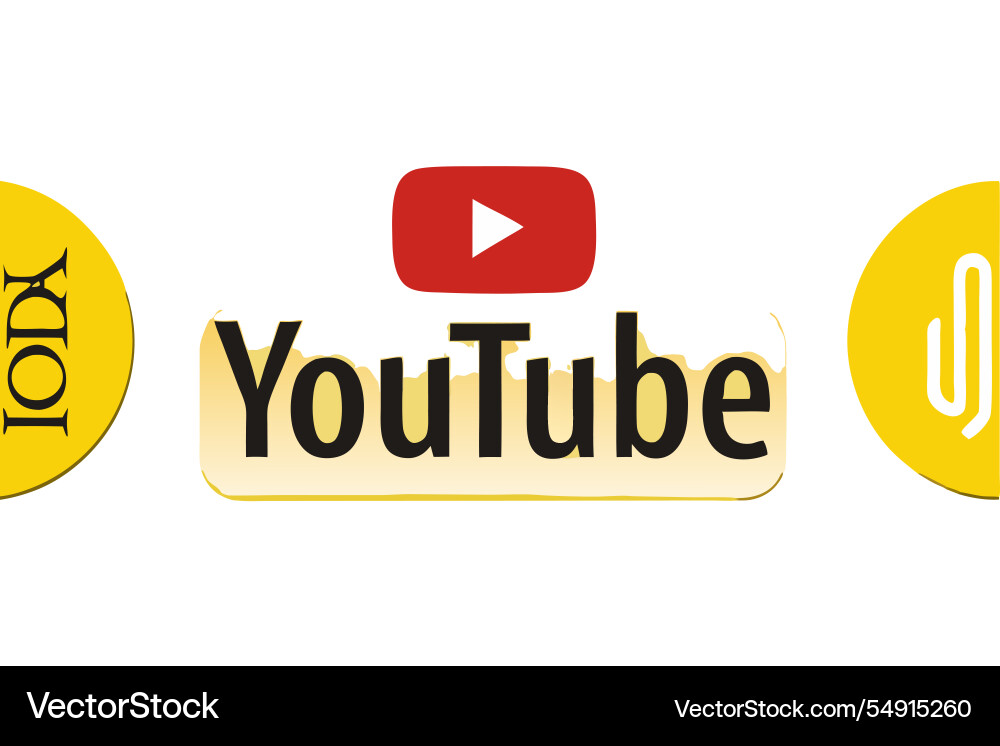 Creative variations of youtube logo design Vector Image