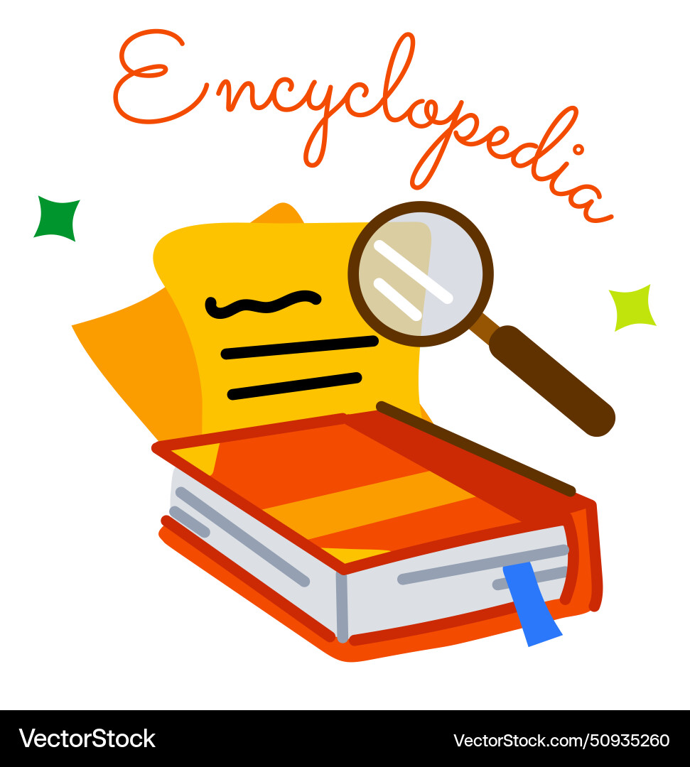 Encyclopedia book Royalty Free Vector Image - VectorStock