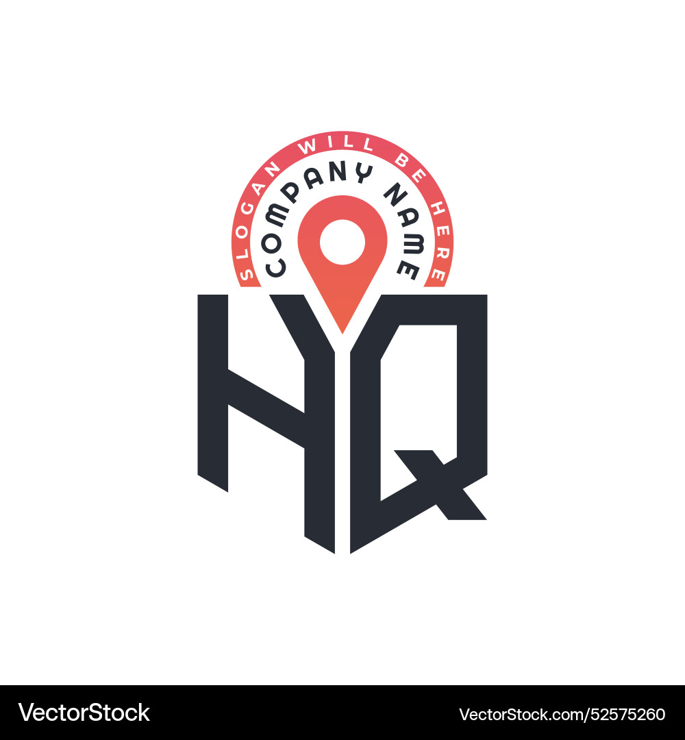 Hq location logo design for human resources Vector Image