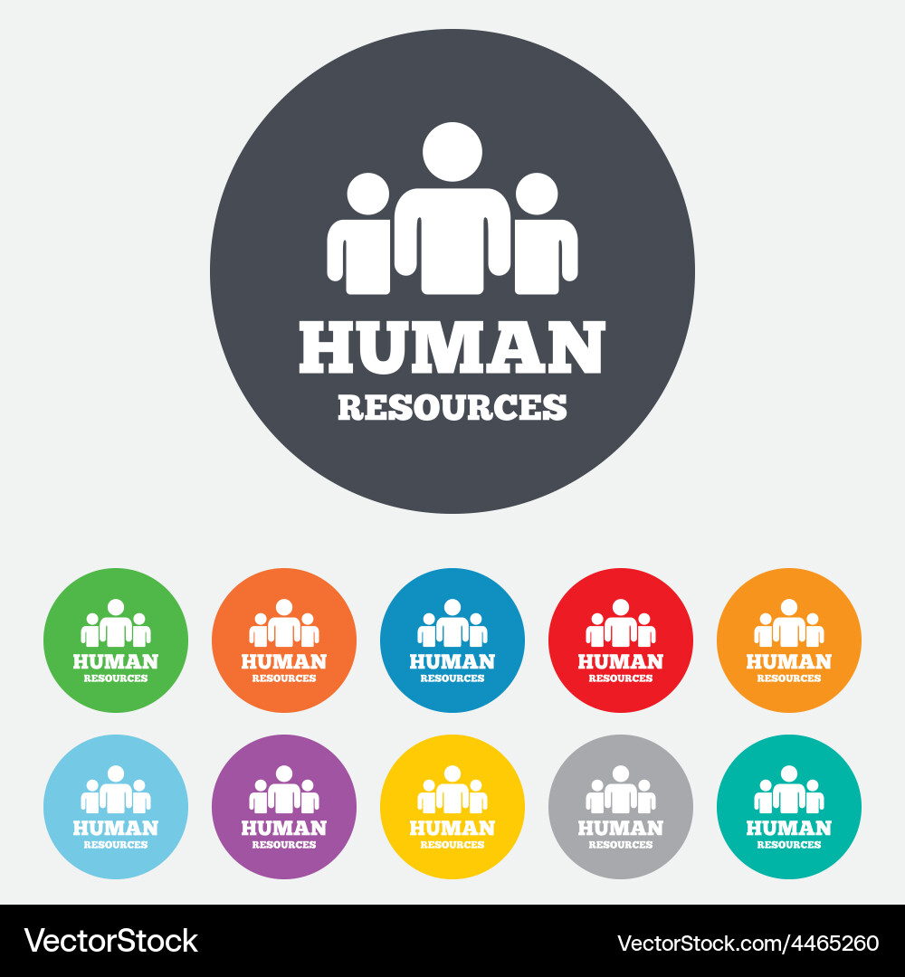 Human resources sign icon hr symbol Royalty Free Vector