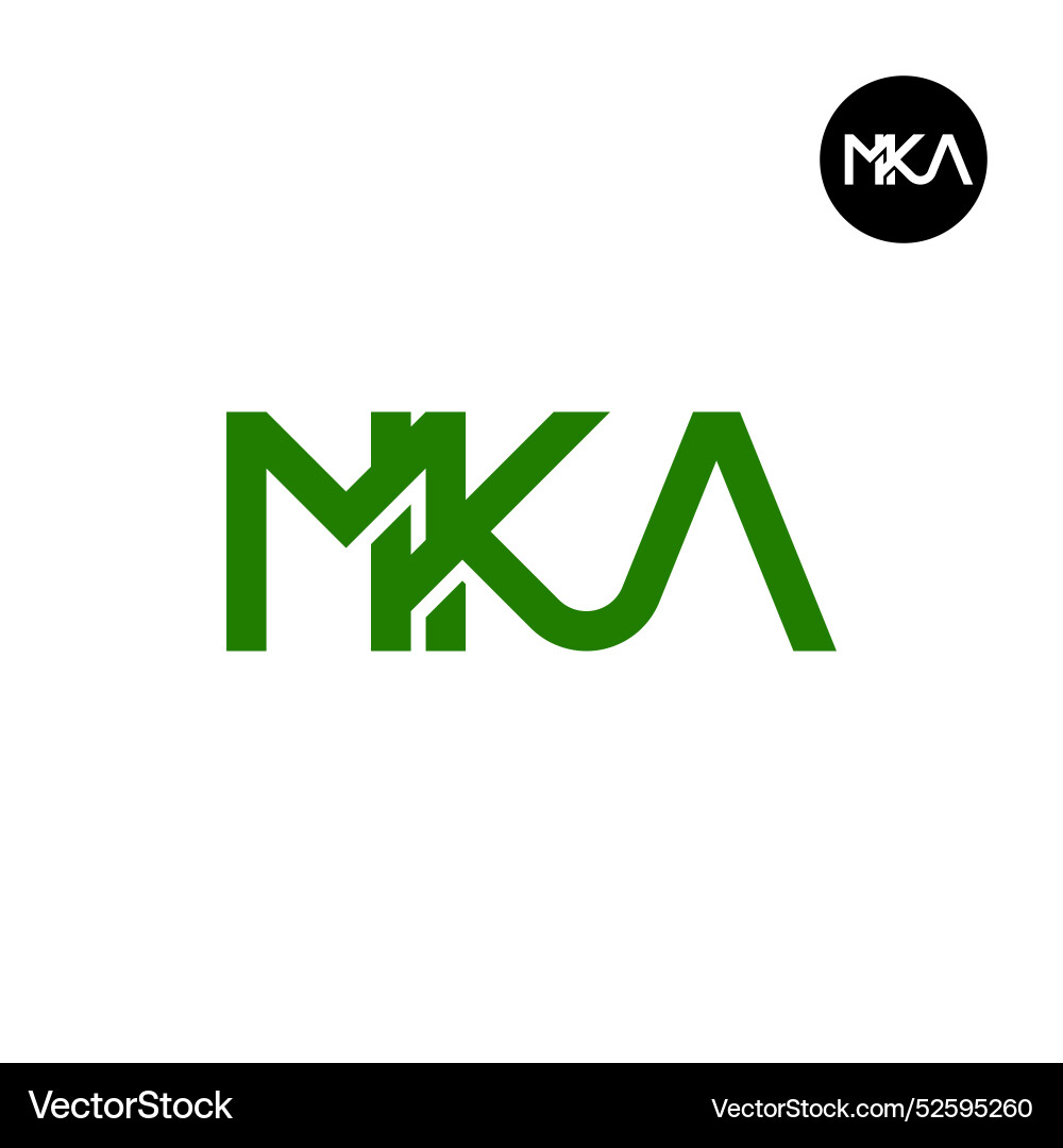 Mka logo letter monogram design Royalty Free Vector Image