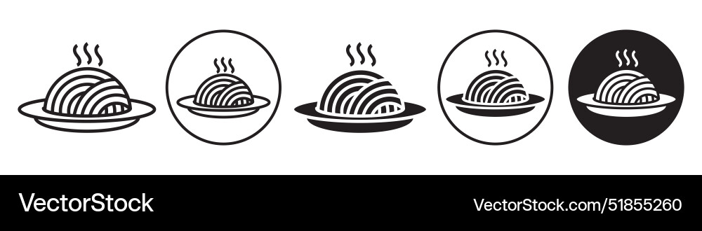 Pasta icon set collection for web Royalty Free Vector Image