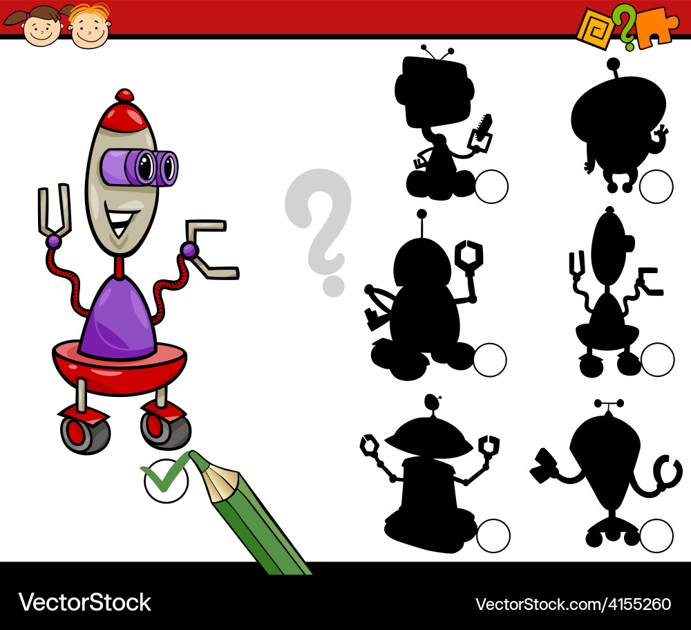 Shadow game cartoon Royalty Free Vector Image - VectorStock