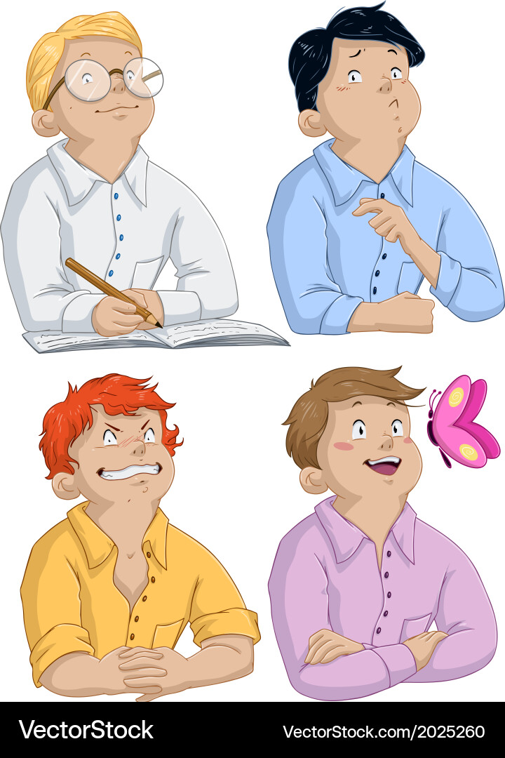 Smart bad innocent and cant ask boys for passover Vector Image