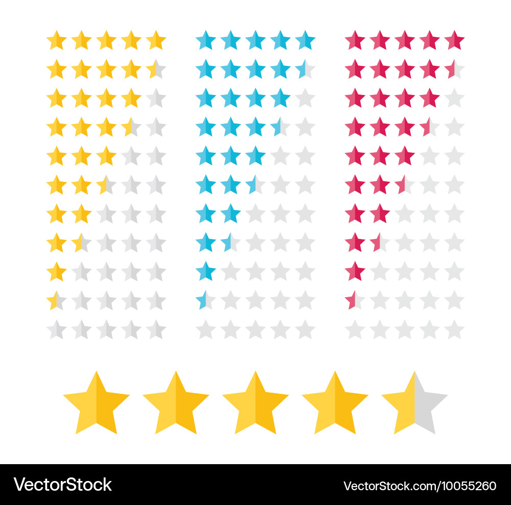 Stars rating kit Royalty Free Vector Image - VectorStock