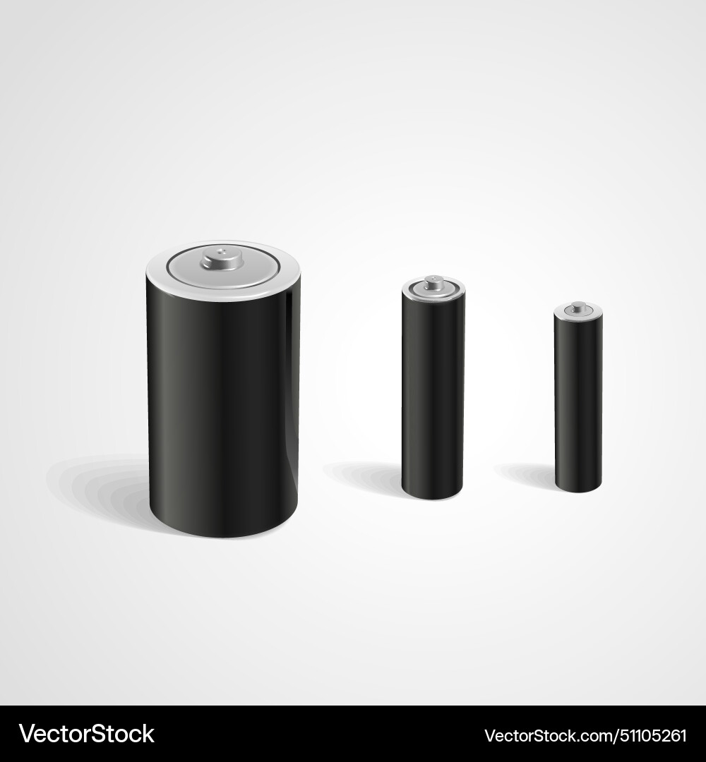 Blank batteries set Royalty Free Vector Image - VectorStock
