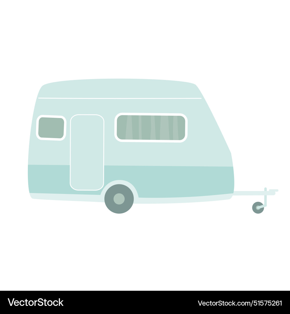 Camping trailer for vacation Royalty Free Vector Image
