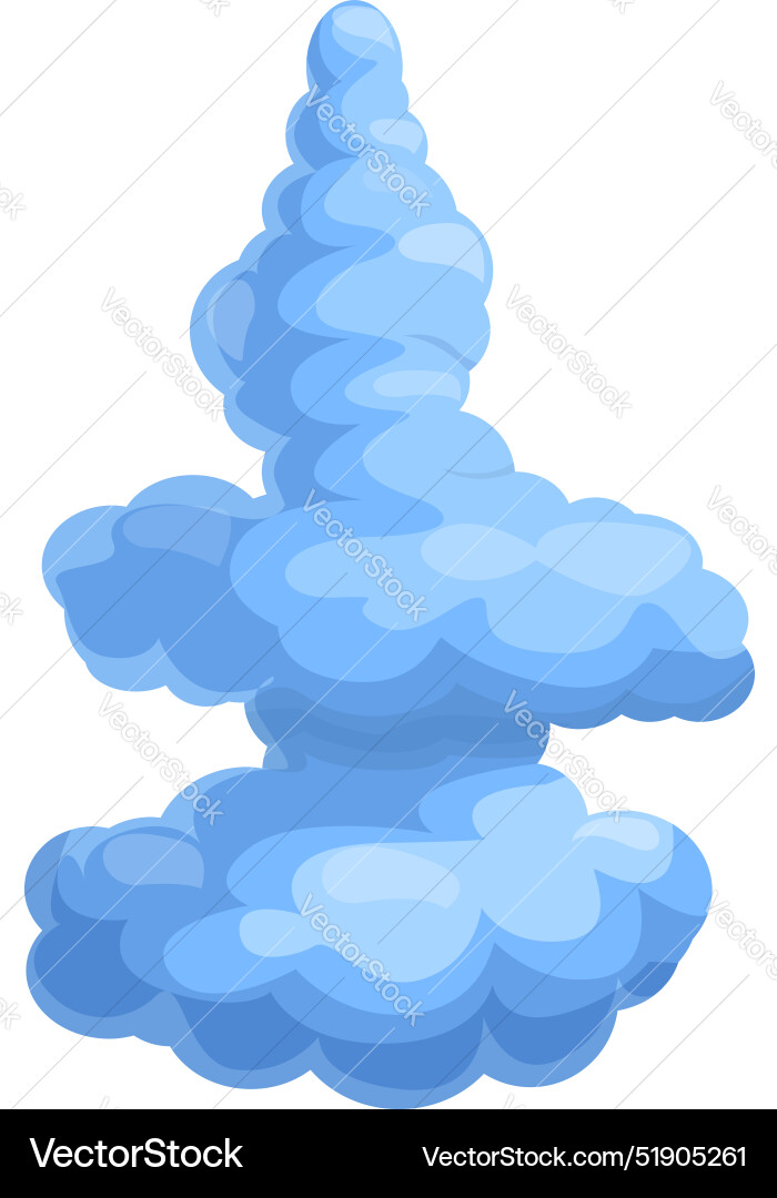Cartoon style cloud is floating in the sky Vector Image