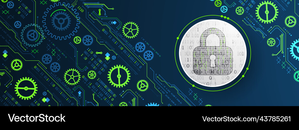 Cyber security or network protection system Vector Image