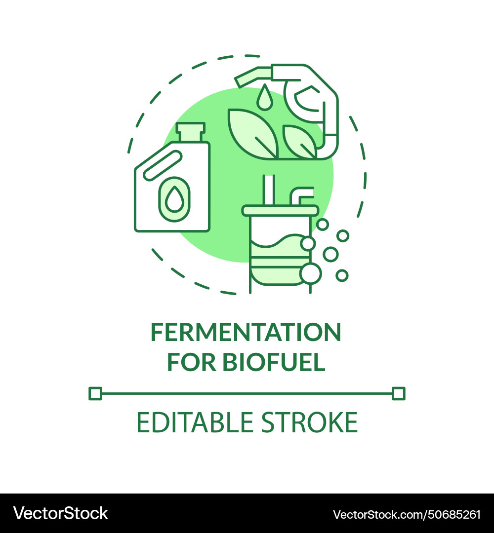 Fermentation for biofuel green concept icon Vector Image
