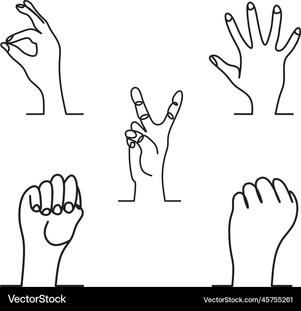 Hand gesture icon Royalty Free Vector Image - VectorStock